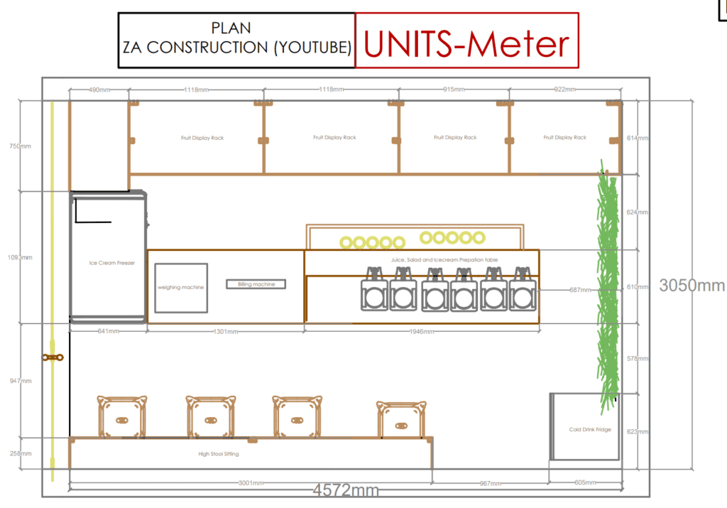 10×15 Best Juice Shop Interior Design Ideas | 3×4.5m Juice Bar | Shop ...