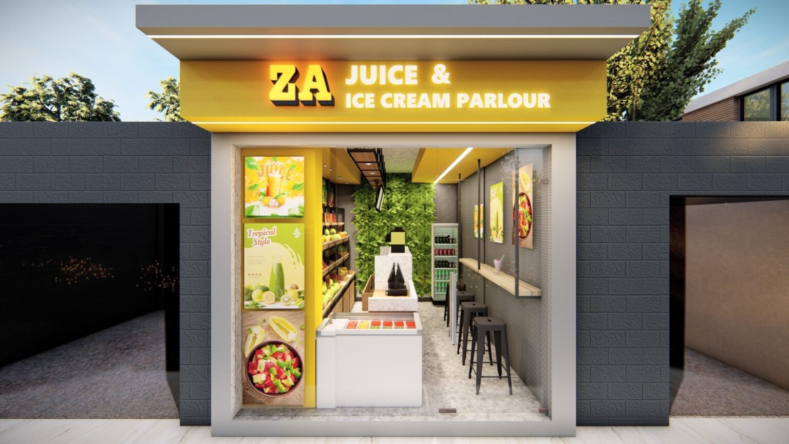 10×15 Best Juice Shop Interior Design Ideas | 3×4.5m Juice Bar | Shop Interior Online – SHOP ...